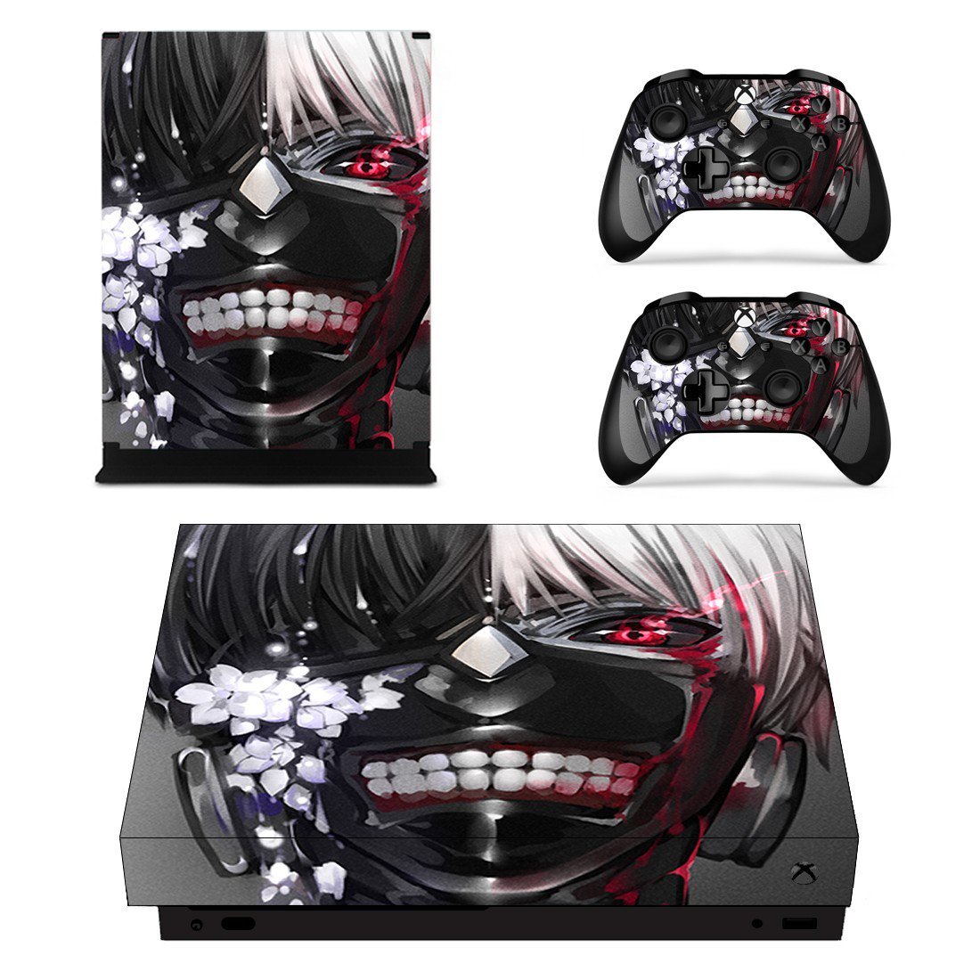 Tokyo Ghoul decal skin sticker for Xbox One X console and controllers