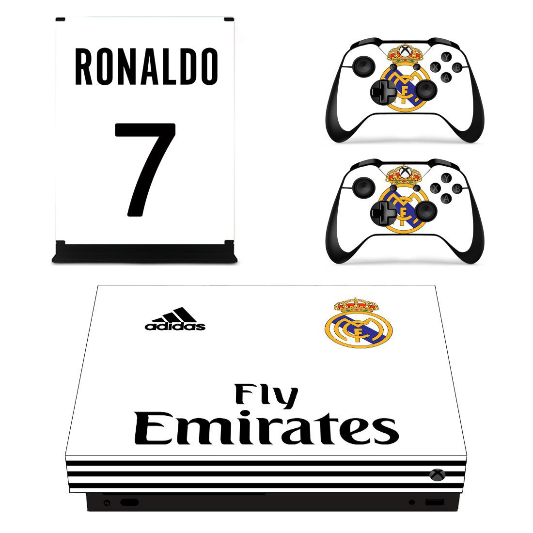 Cristiano Ronaldo decal skin sticker for Xbox One X console and controllers