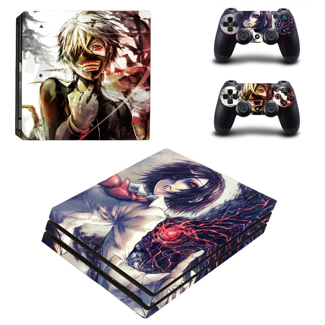 Tokyo Ghoul decal skin sticker for PS4 Pro console and controllers