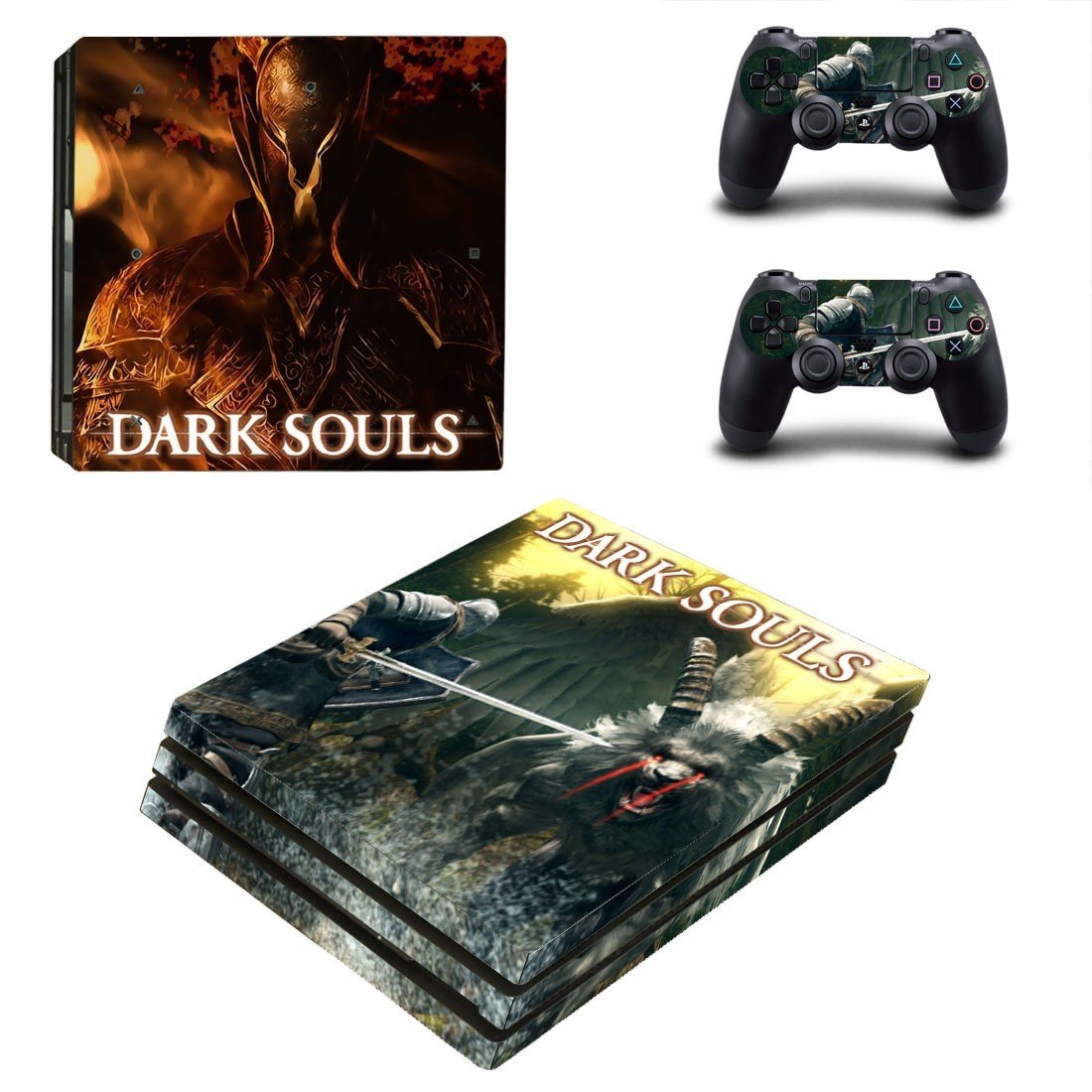 Dark Souls decal skin sticker for PS4 Pro console and controllers