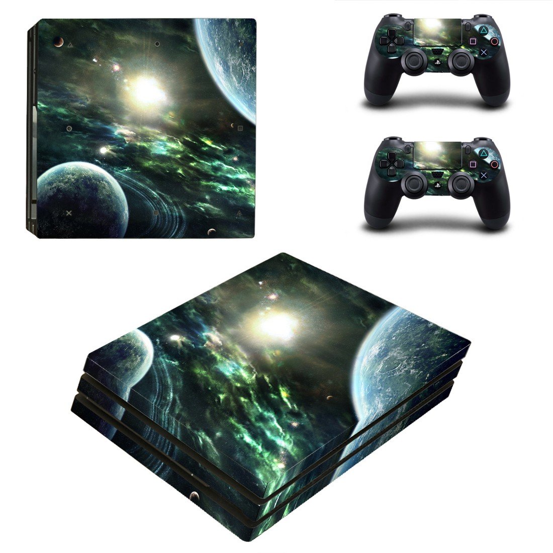 Galaxy Wallpaper decal skin sticker for PS4 Pro console and controllers