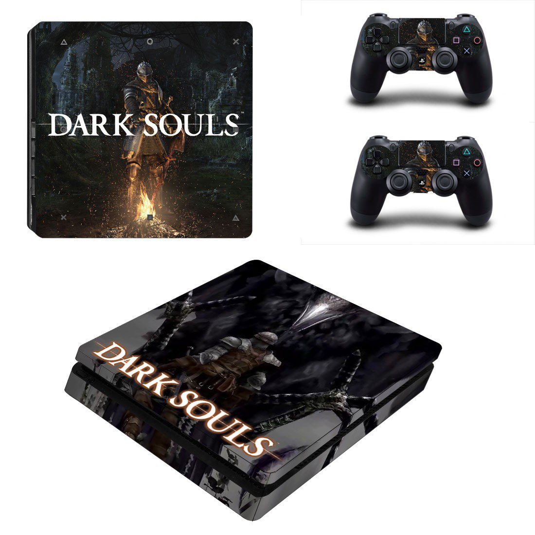 Dark Souls decal skin sticker for PS4 Slim console and controllers
