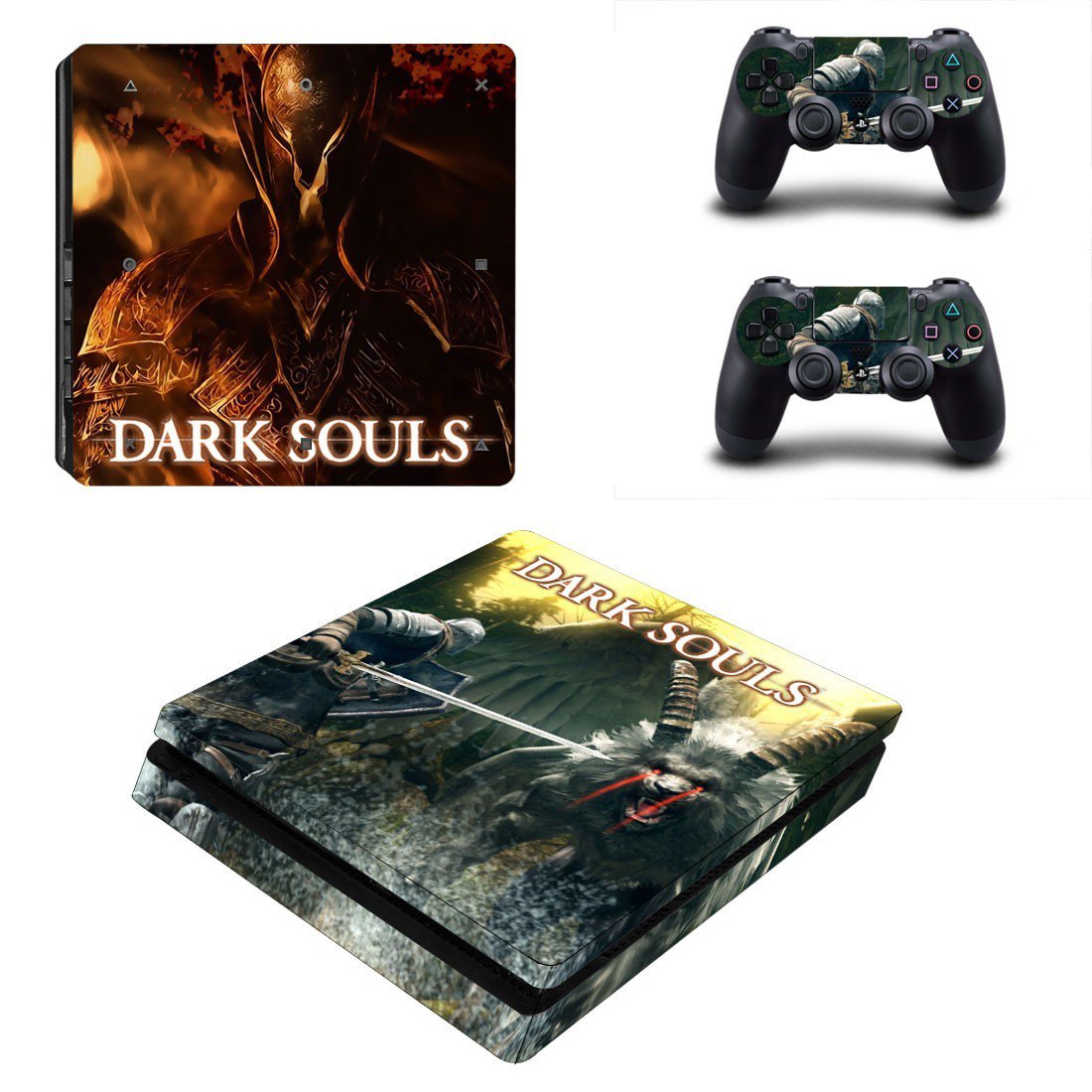Dark Souls decal skin sticker for PS4 Slim console and controllers