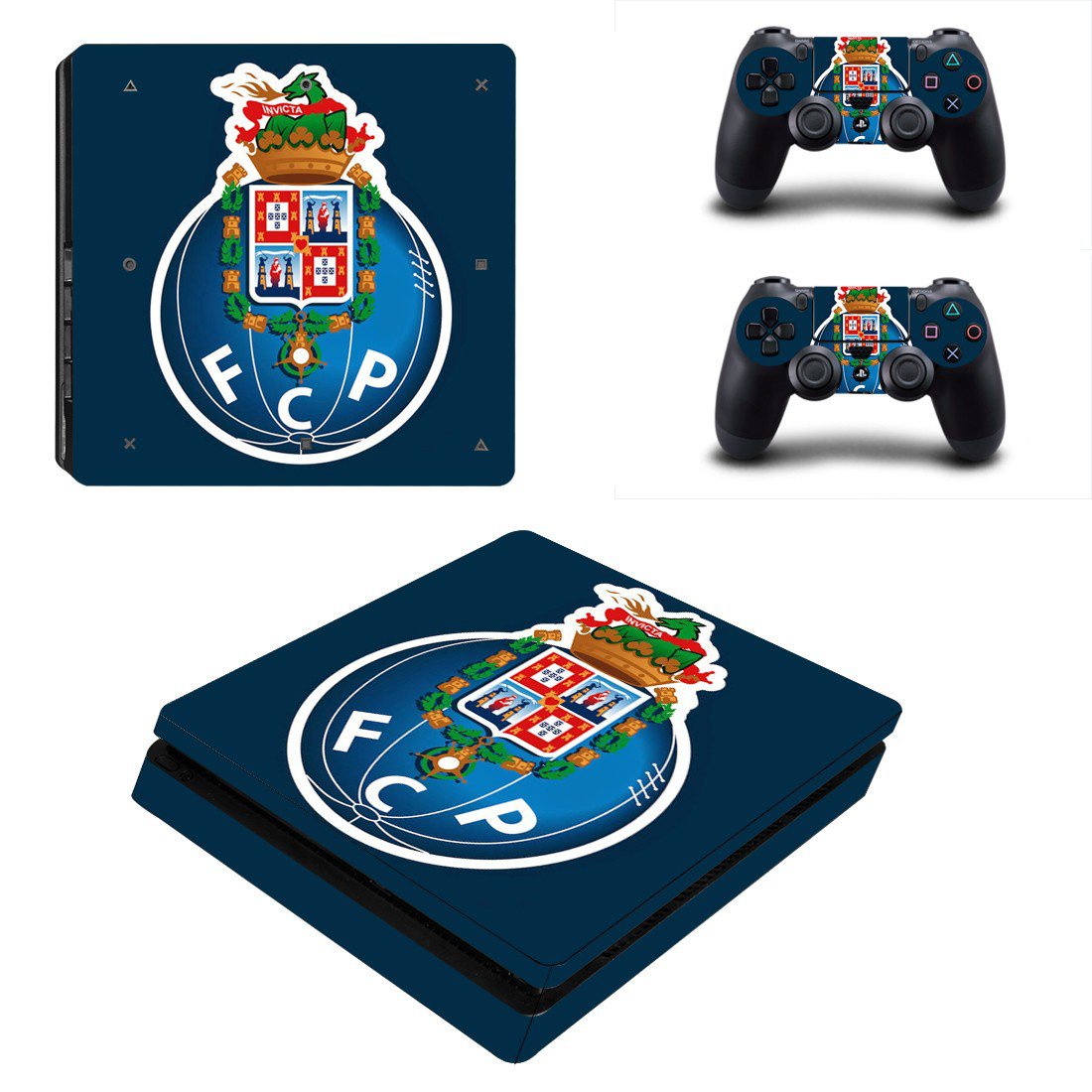 FC Porto decal skin sticker for PS4 Slim console and controllers