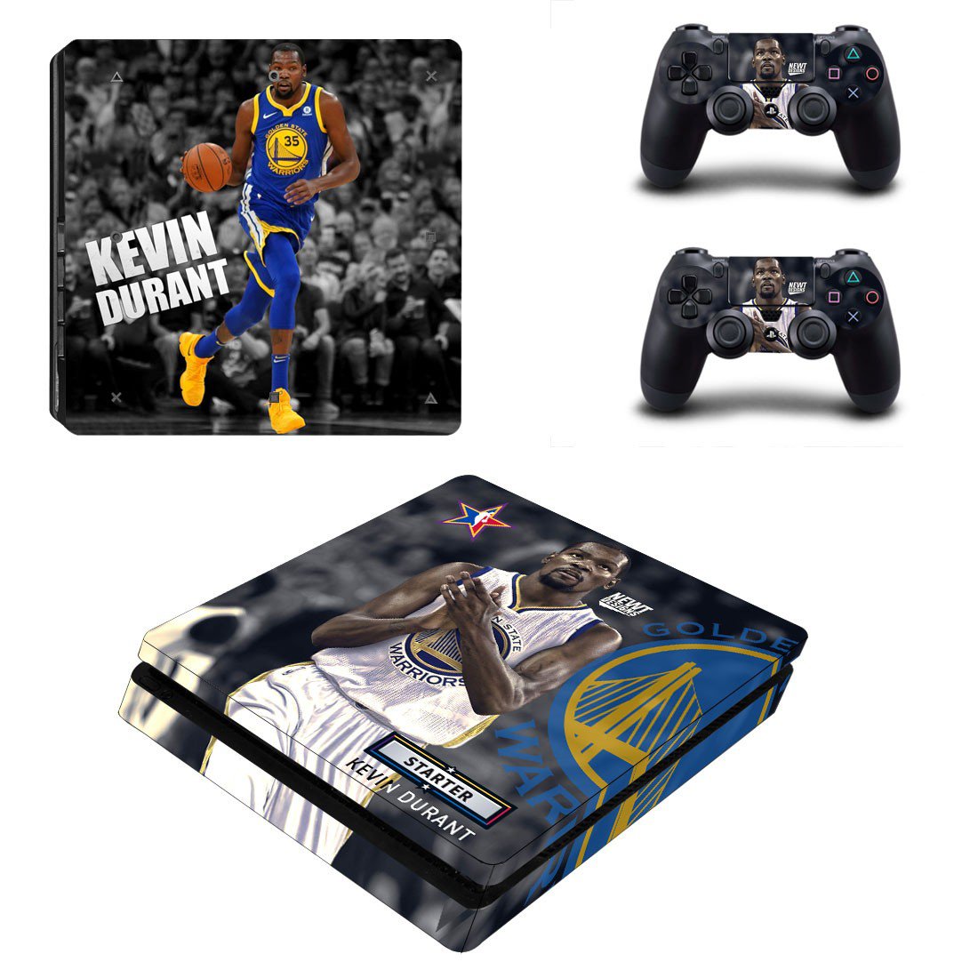 Kevin Durant decal skin sticker for PS4 Slim console and controllers