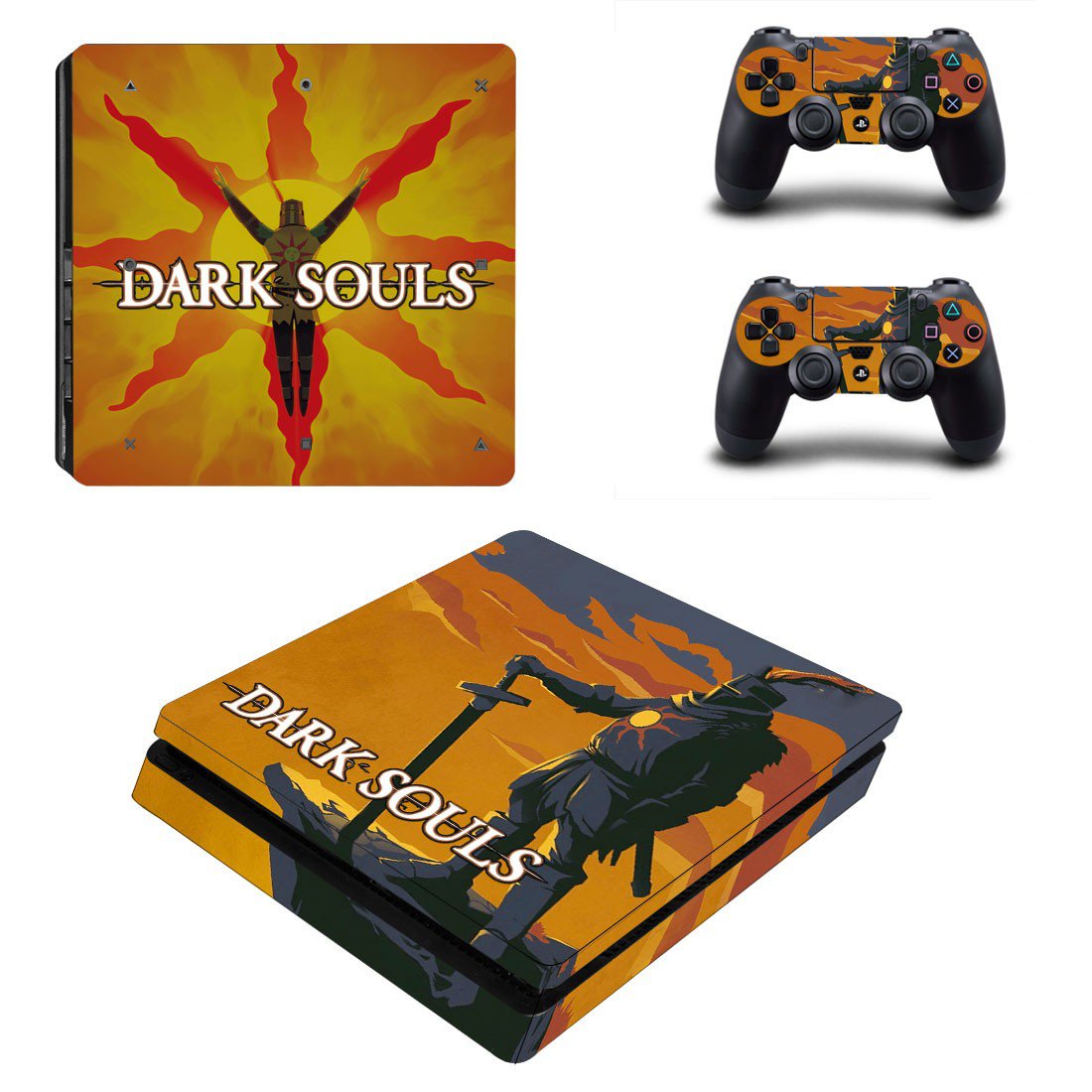 Dark Souls decal skin sticker for PS4 Slim console and controllers