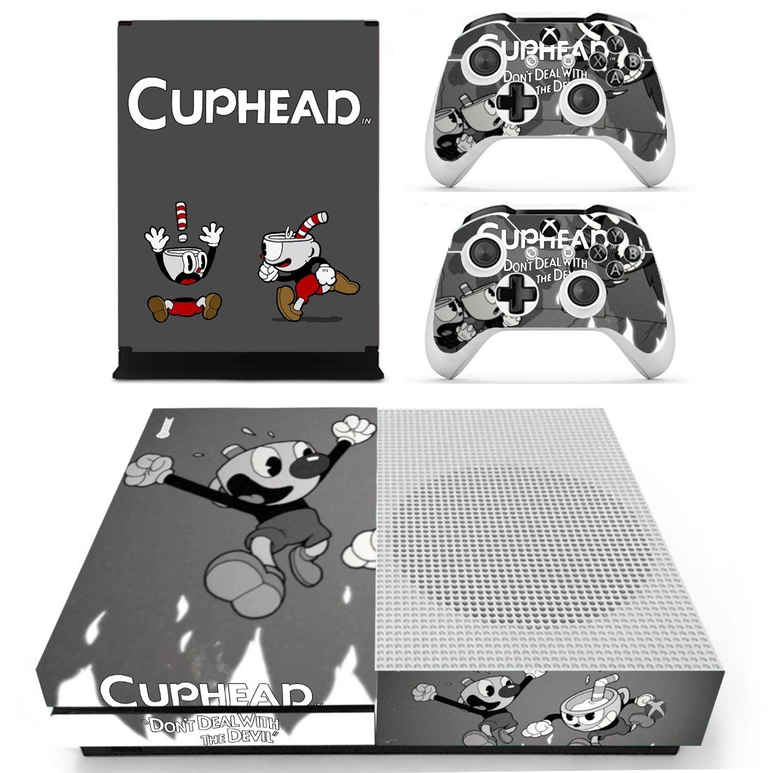 Cuphead decal skin sticker for Xbox One S console and controllers