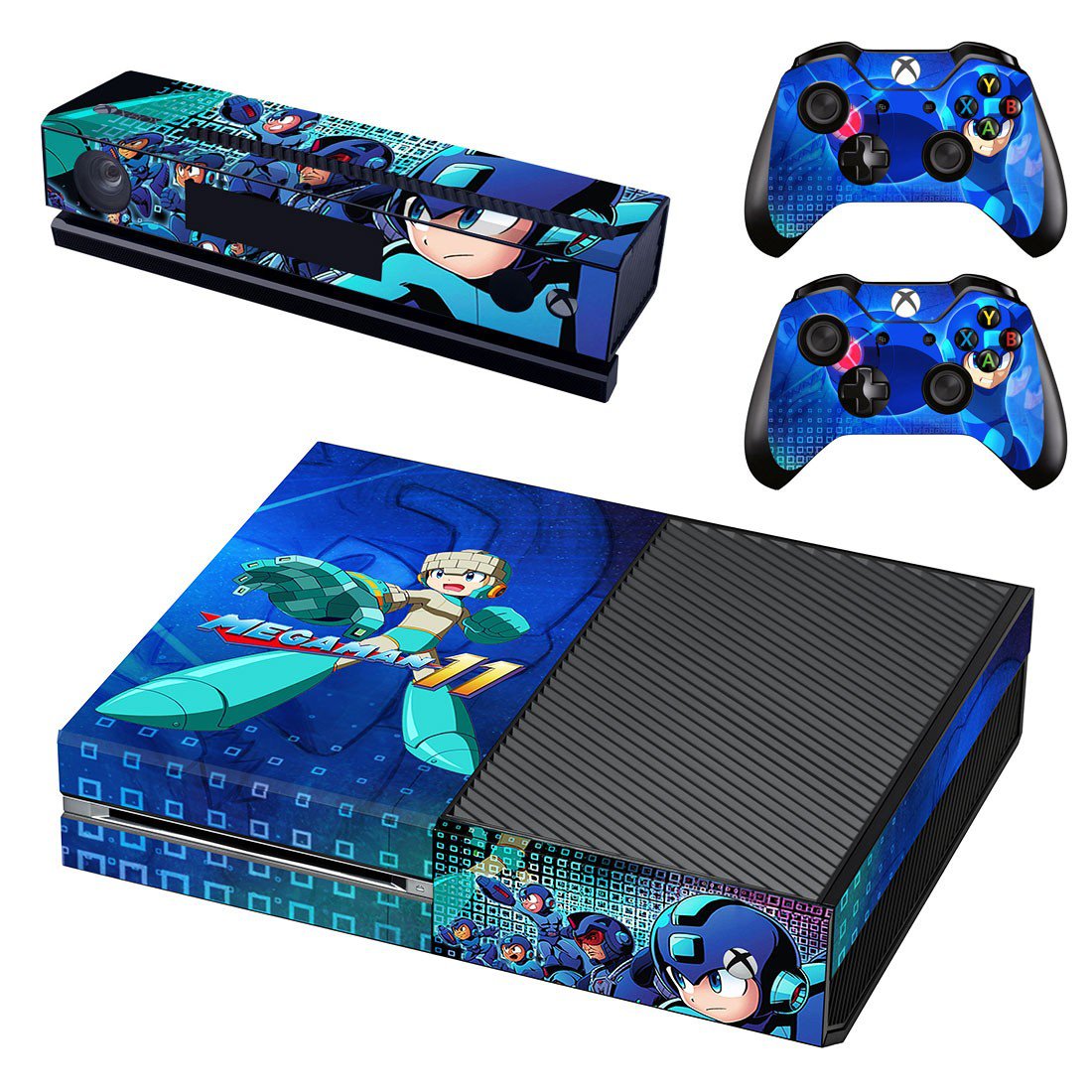 Mega Man 11 decal skin sticker for Xbox One console and controllers