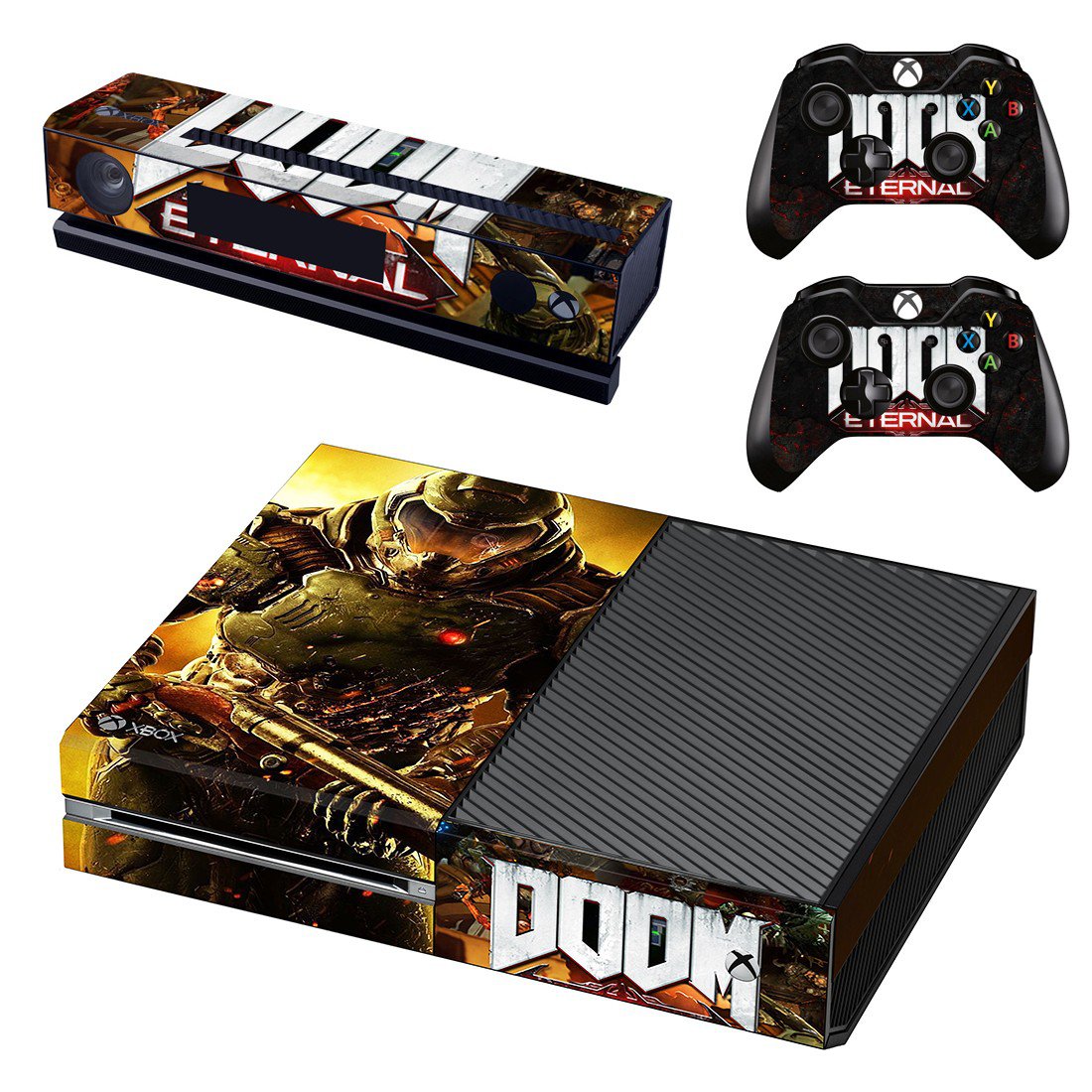 Doom 4 decal skin sticker for Xbox One console and controllers