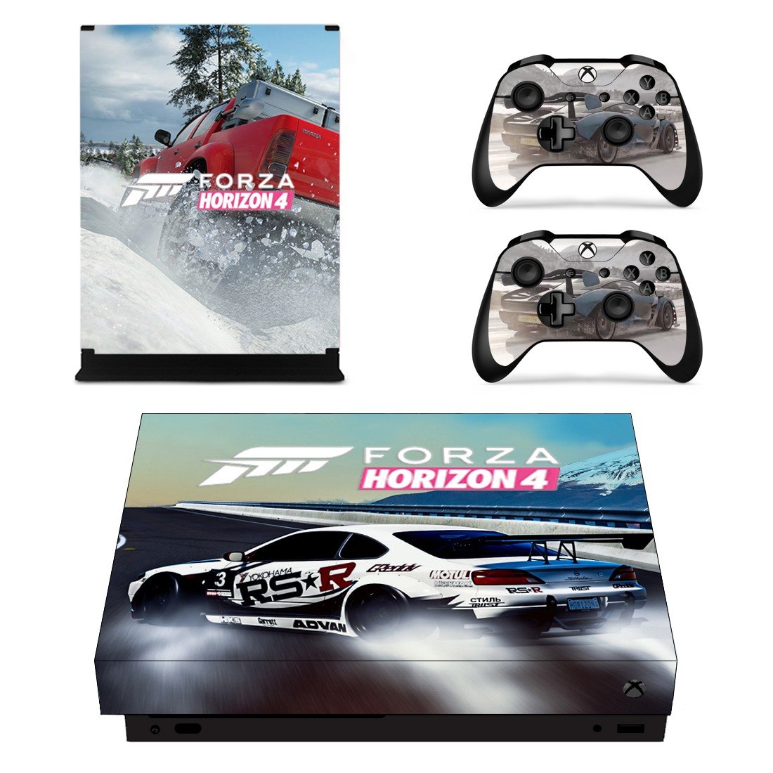 Forza Horizon 4 decal skin sticker for Xbox One X console and controllers