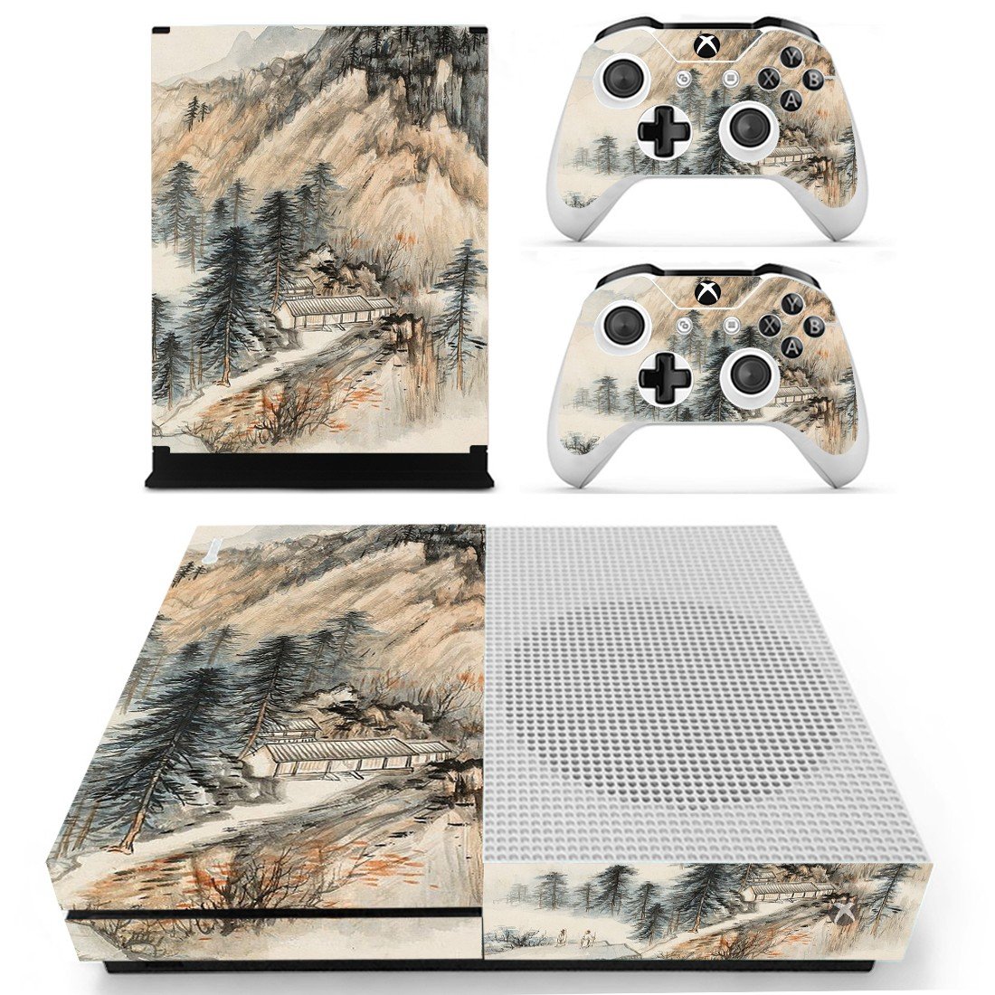 Hill Wallpaper decal skin sticker for Xbox One S console and controllers