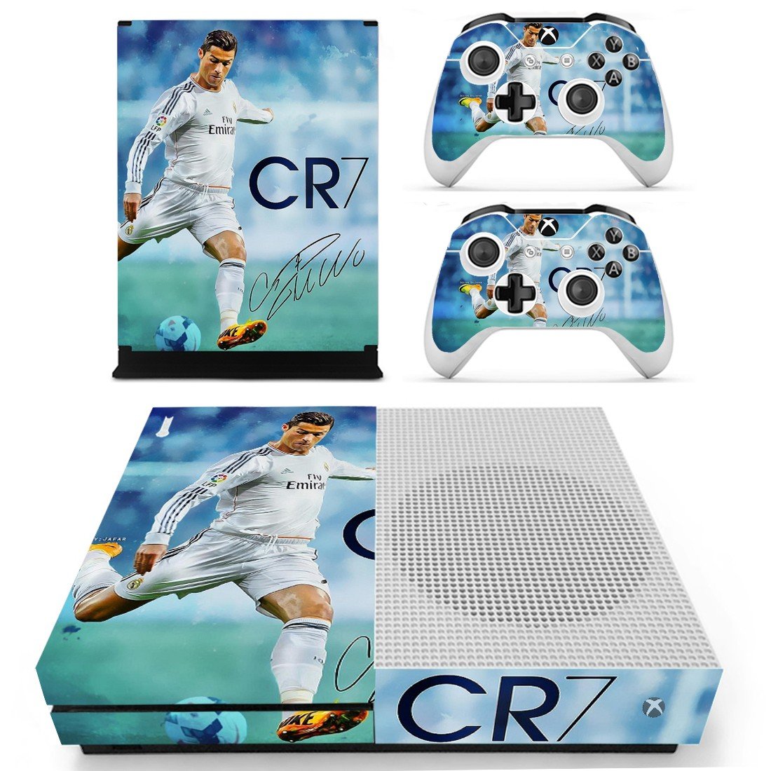 Cristiano Ronaldo decal skin sticker for Xbox One S console and controllers