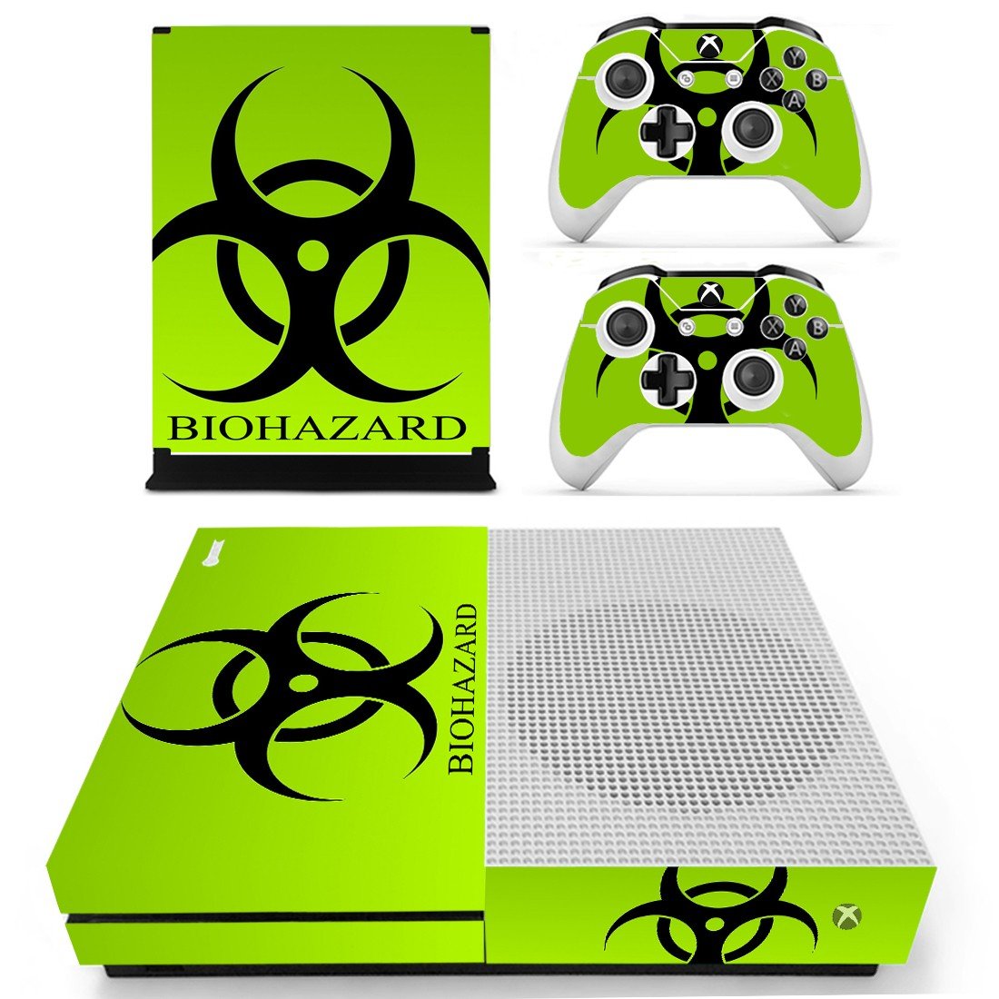 Biohazard decal skin sticker for Xbox One S console and controllers