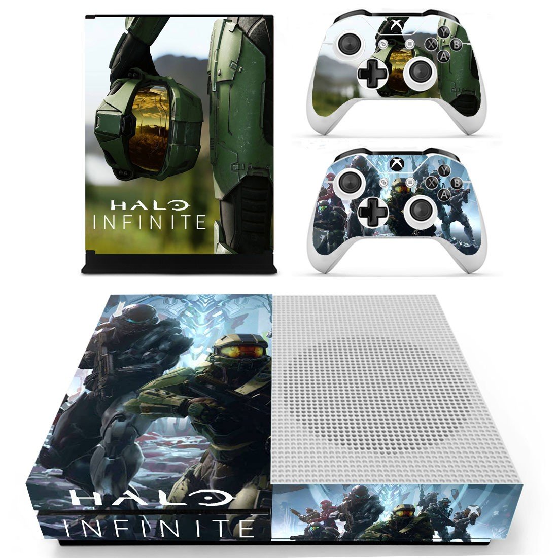 Halo Infinite decal skin sticker for Xbox One S console and controllers
