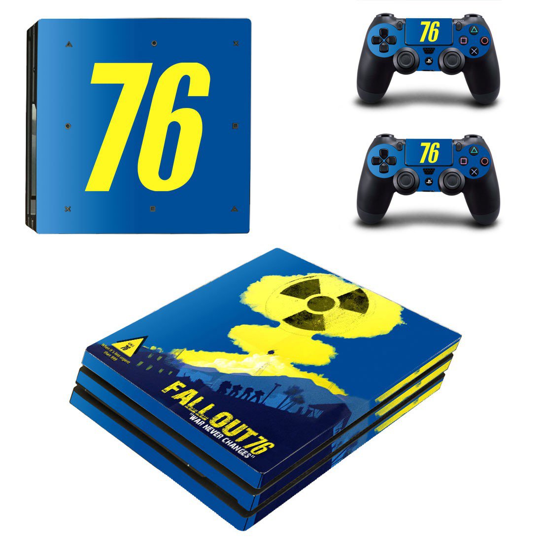 Fallout 76 decal skin sticker for PS4 Pro console and controllers