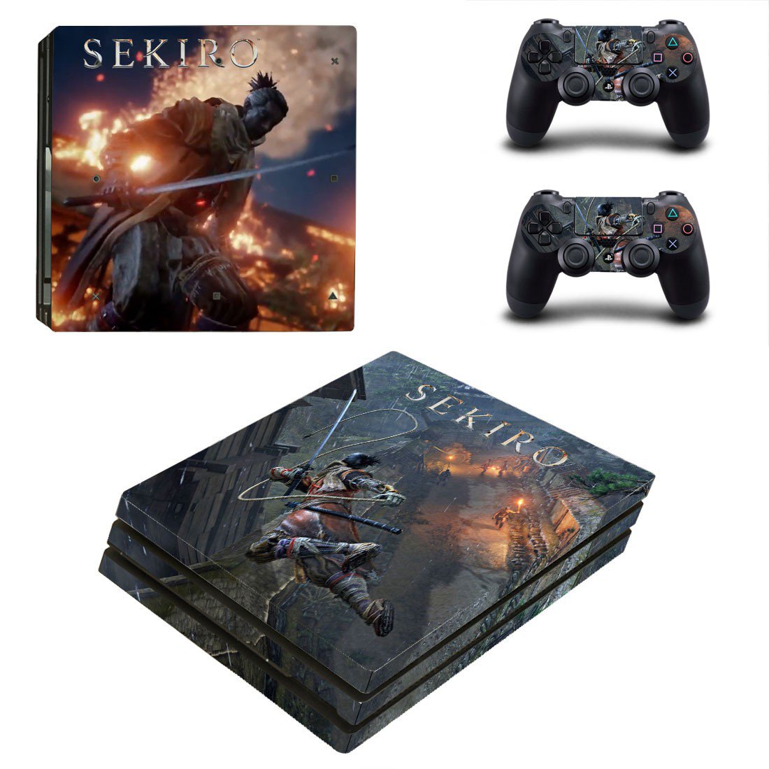 Sekiro decal skin sticker for PS4 Pro console and controllers