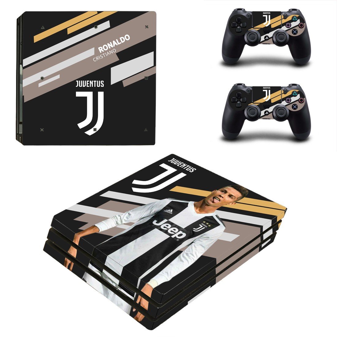 Cristiano Ronaldo decal skin sticker for PS4 Pro console and controllers