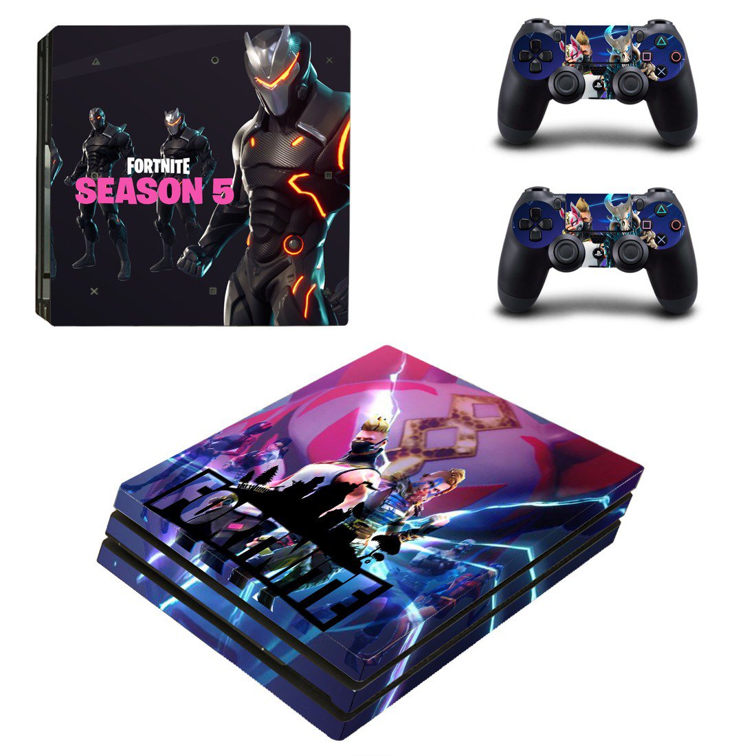 Fortnite decal skin sticker for PS4 Pro console and controllers