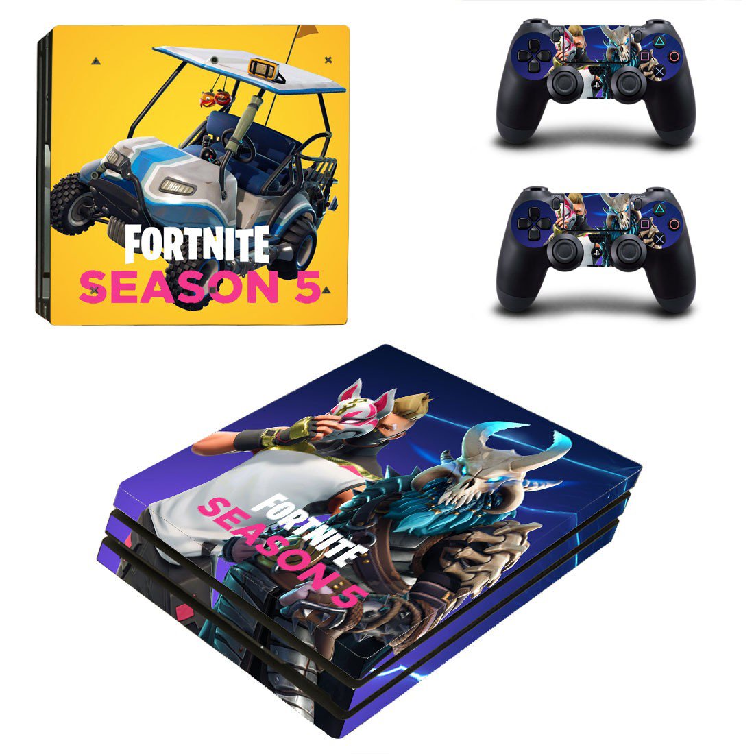 Fortnite decal skin sticker for PS4 Pro console and controllers