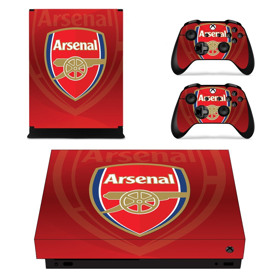 Arsenal FC decal skin sticker for Xbox One X console and controllers