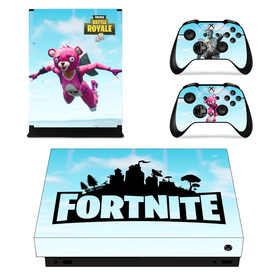 Fortnite battle royale decal skin sticker for Xbox One X console and ...