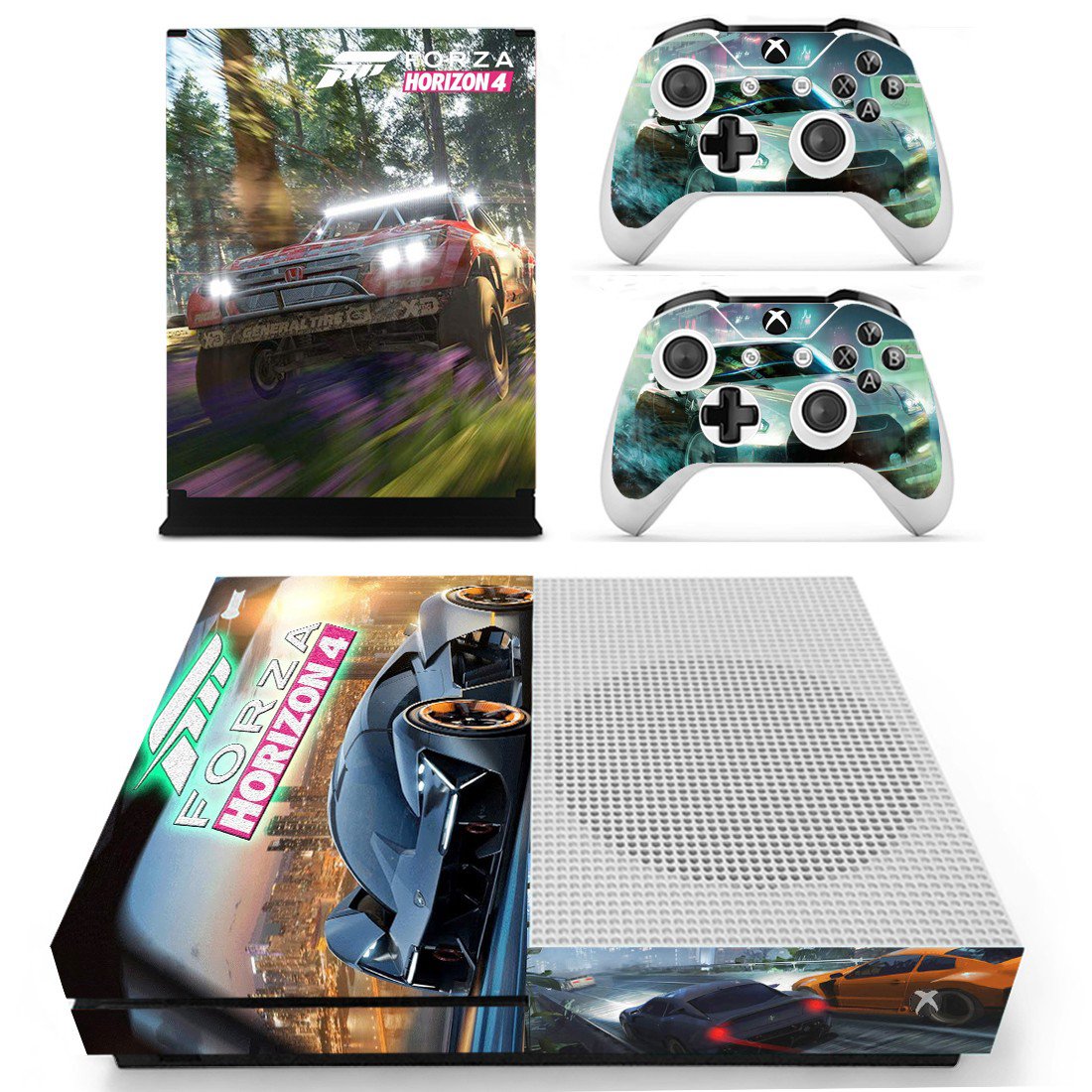 Forza Horizon 4 decal skin sticker for Xbox One S console and controllers