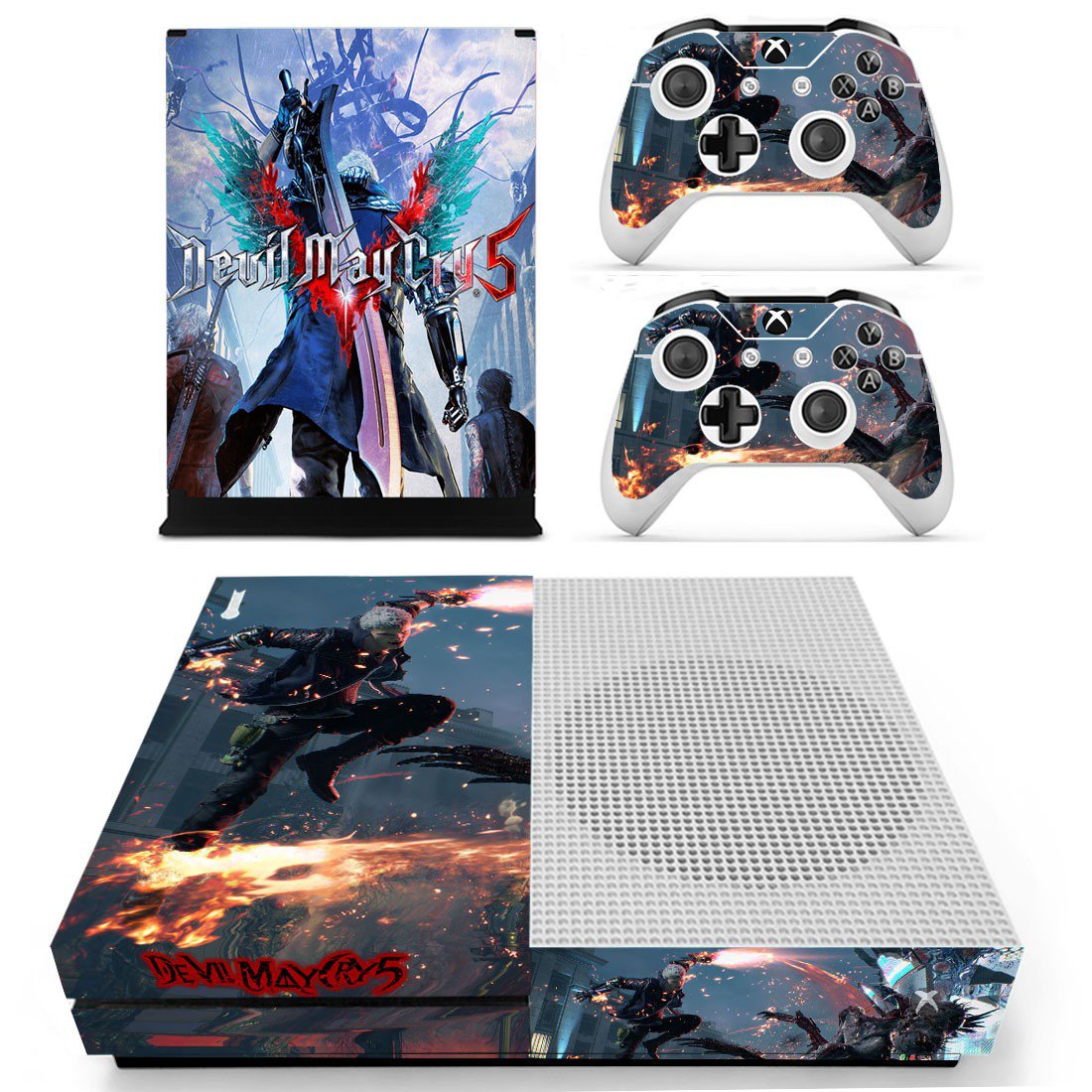 Devil May Cry 5 decal skin sticker for Xbox One S console and controllers