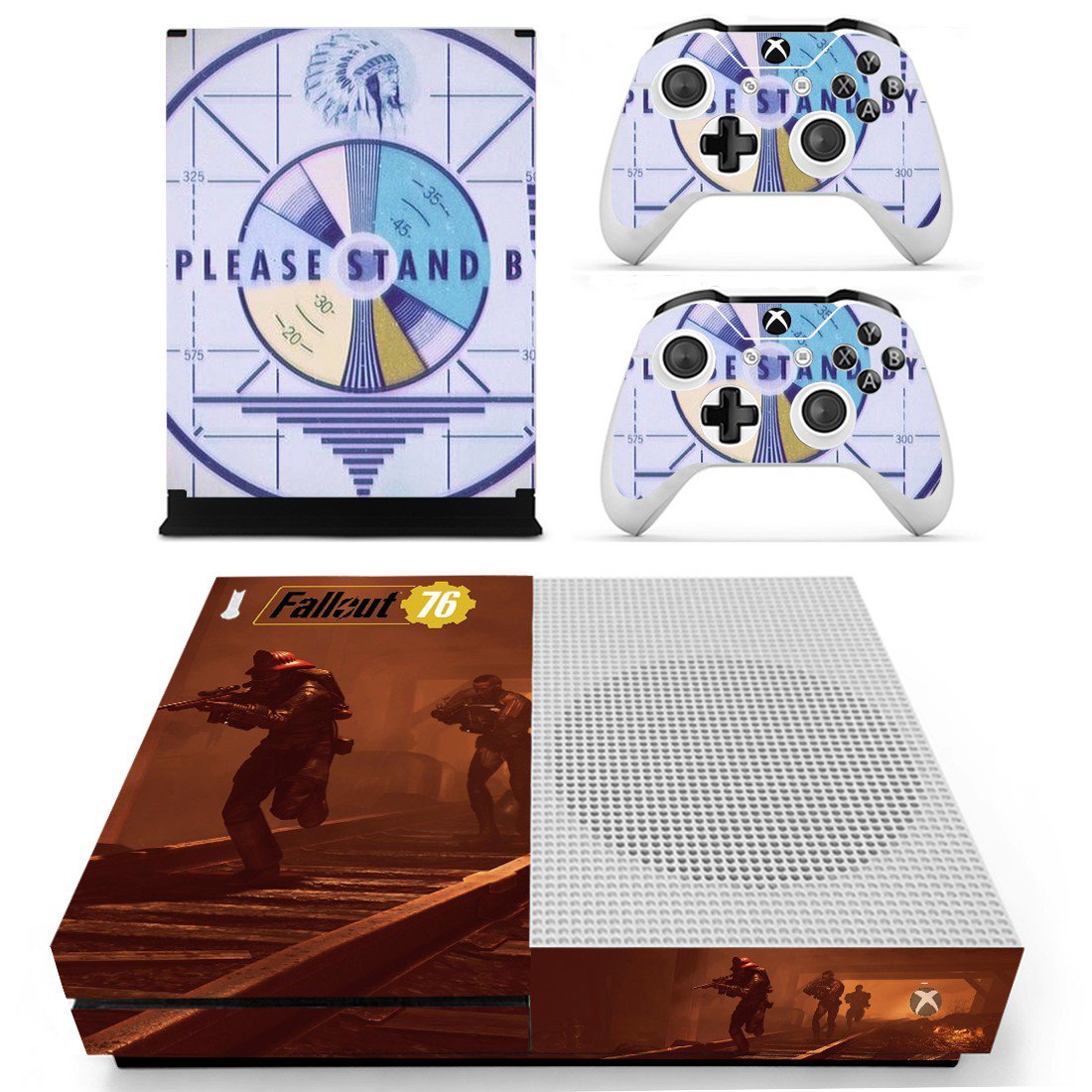 Fallout 76 decal skin sticker for Xbox One S console and controllers