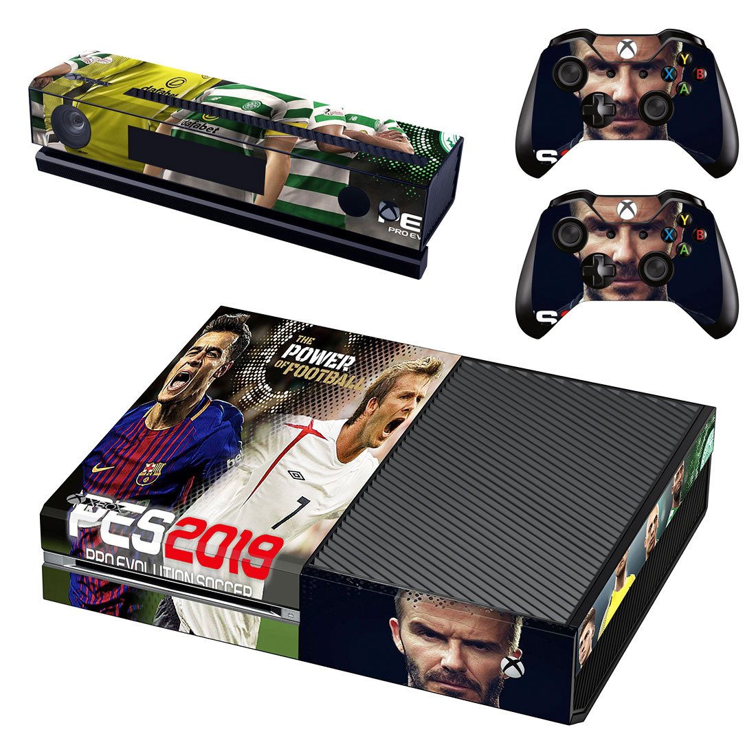 PES 2019 decal skin sticker for Xbox One console and controllers