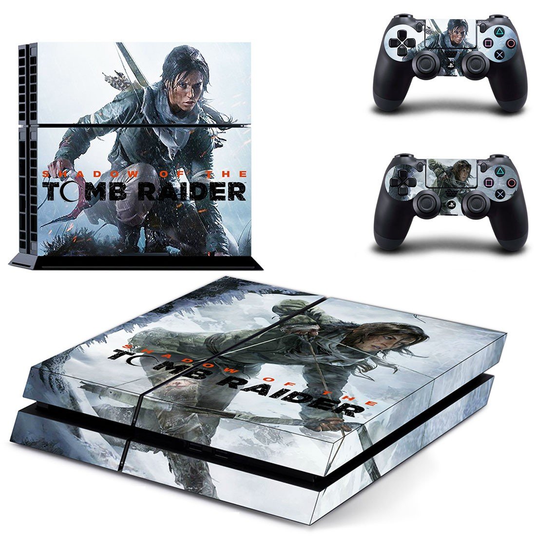 Tomb Raider decal skin sticker for PS4 console and controllers