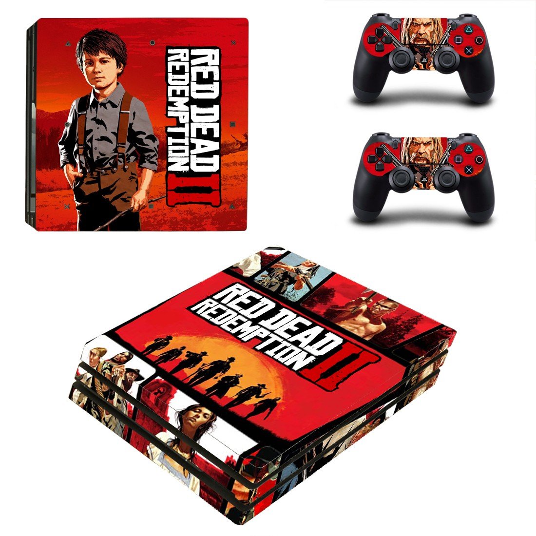 Red Dead Redemption 2 decal skin sticker for PS4 Pro console and ...