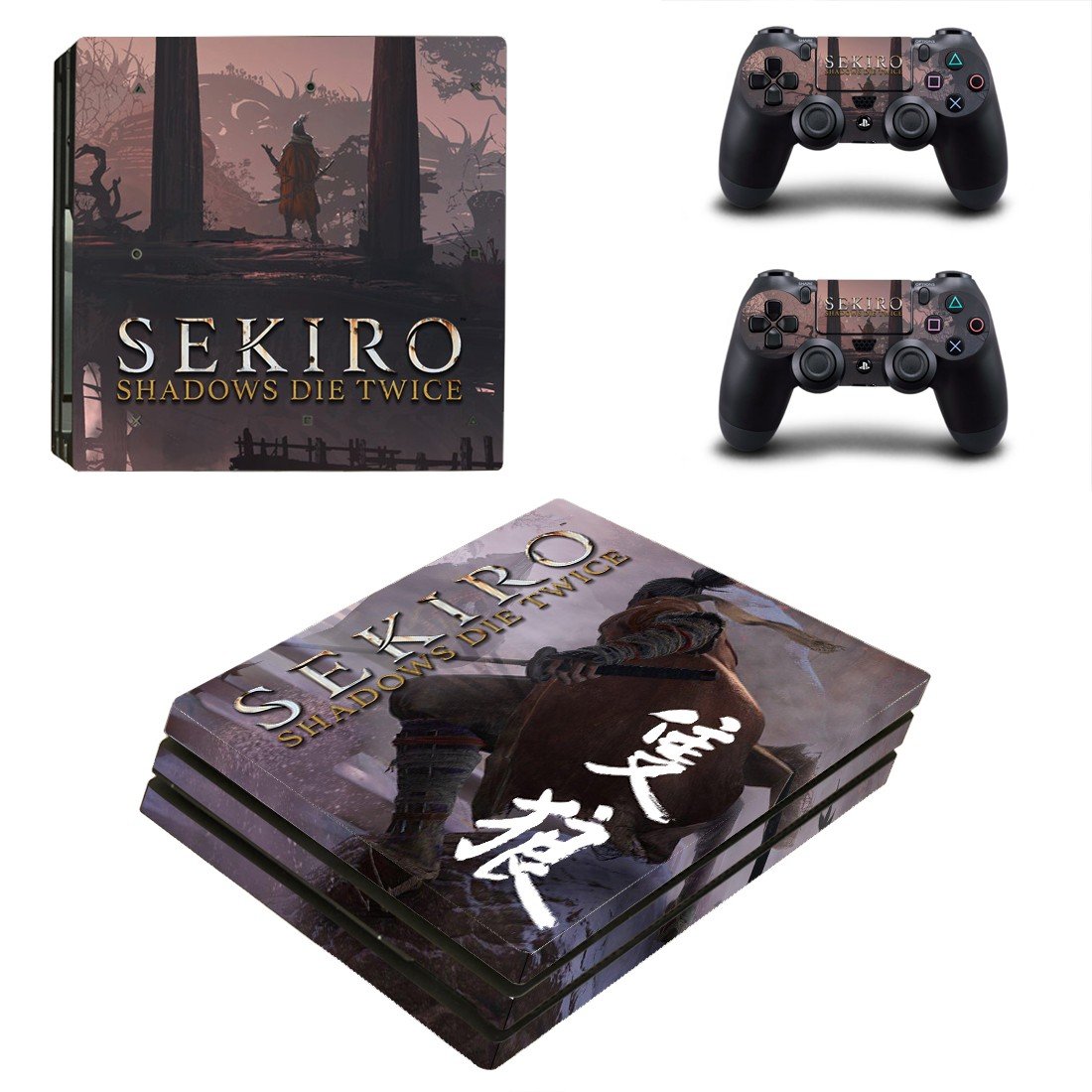 Sekiro decal skin sticker for PS4 Pro console and controllers