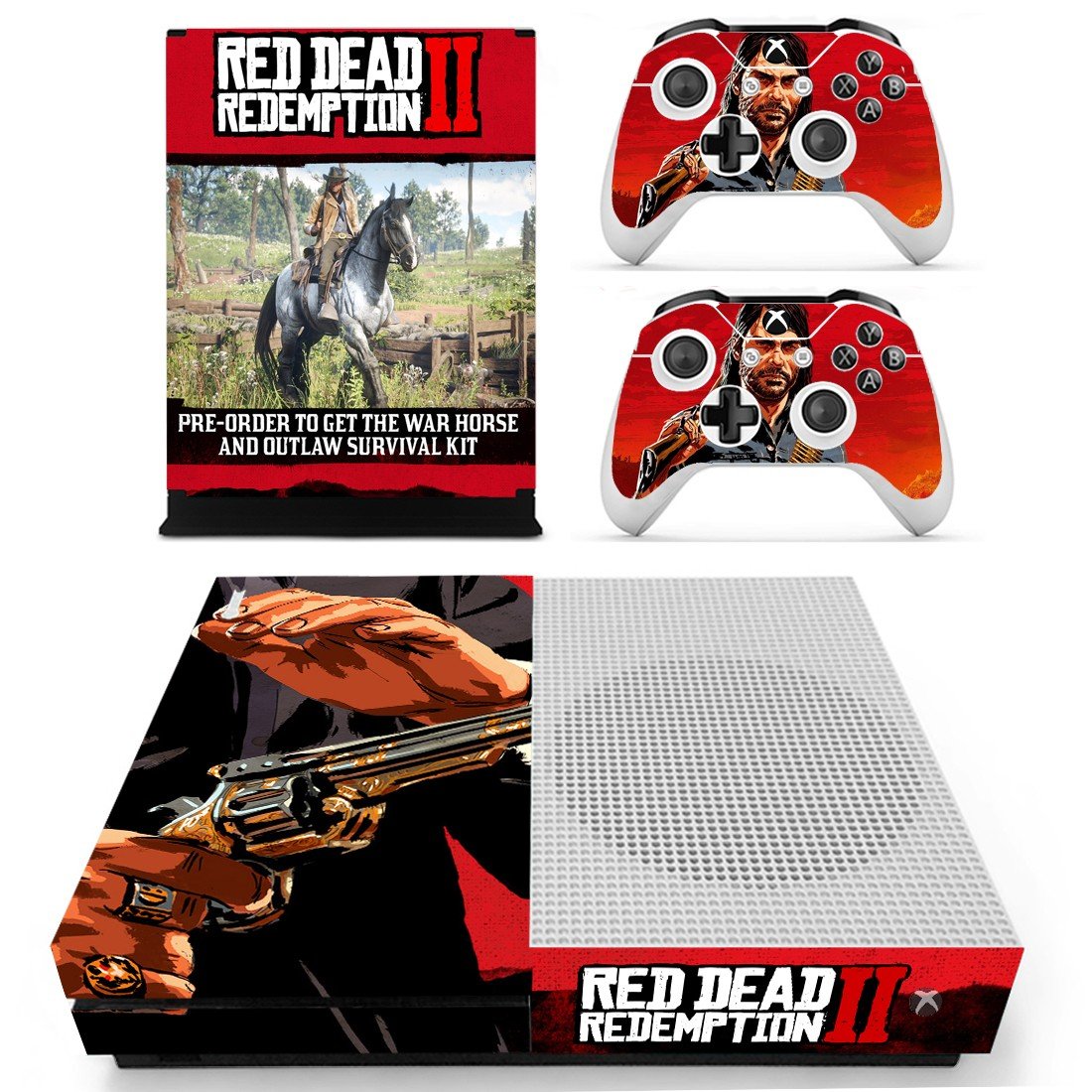 Red Dead Redemption 2 decal skin sticker for Xbox One S console and ...