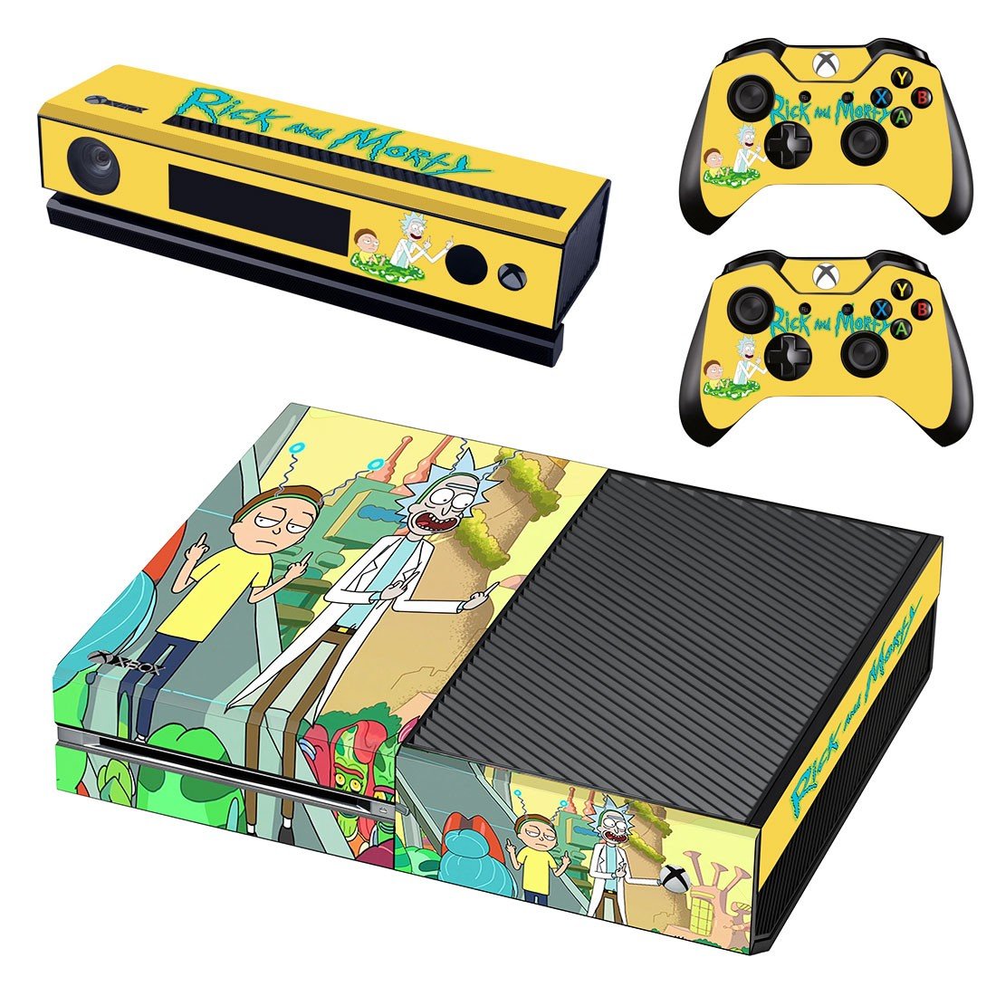 Rick and Morty decal skin sticker for Xbox One console and controllers