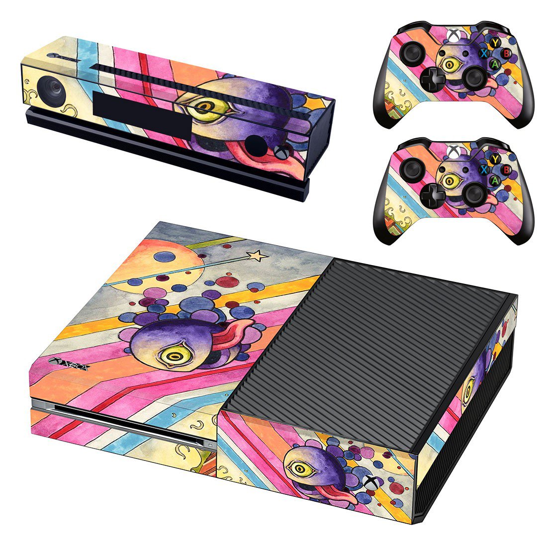 Tech wallpaper decal skin sticker for Xbox One console and controllers
