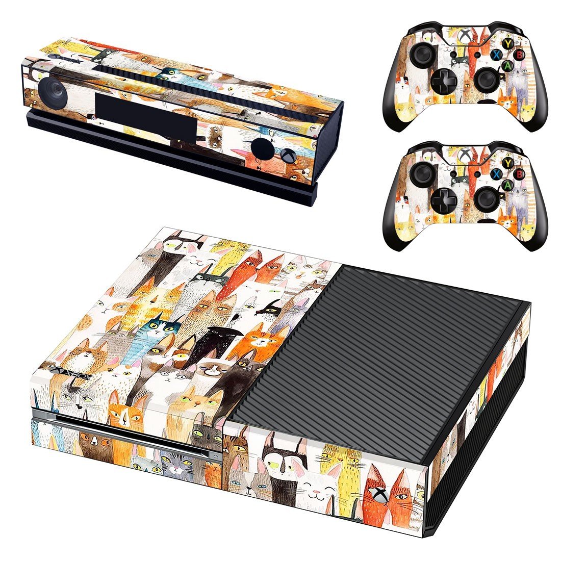 Cat Clipart decal skin sticker for Xbox One console and controllers