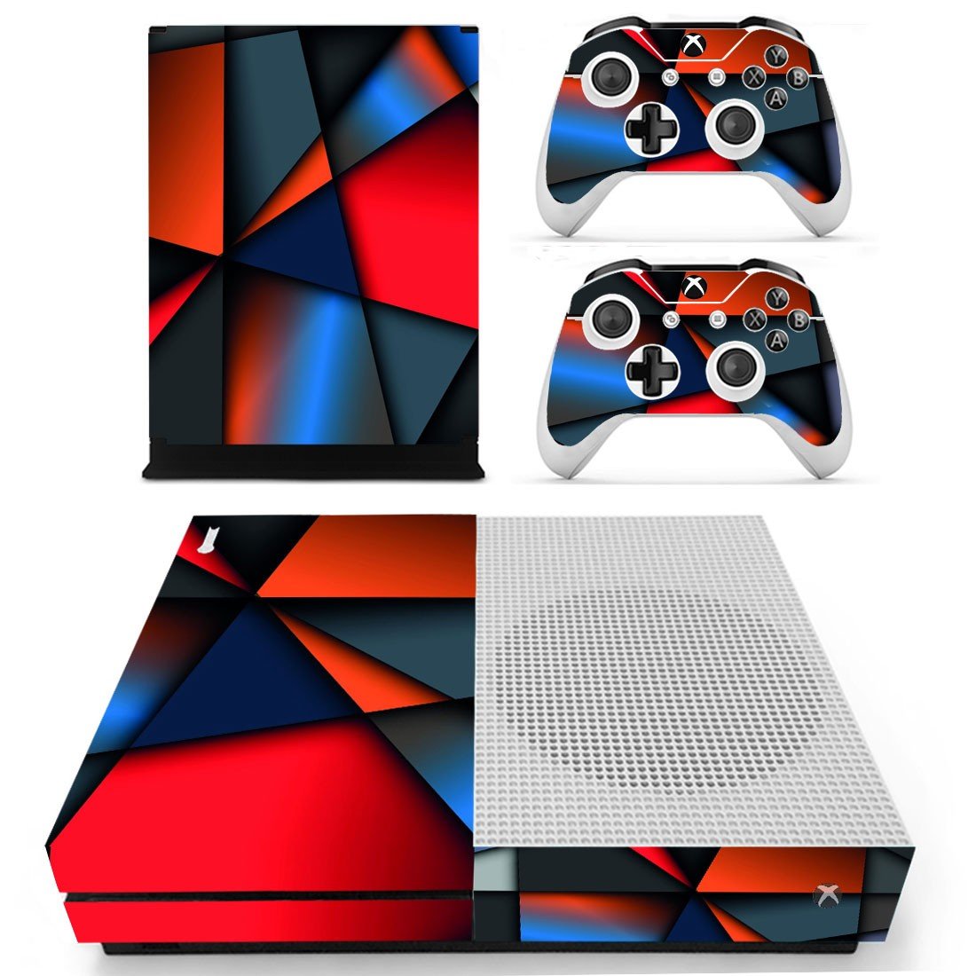 Tech wallpaper decal skin sticker for Xbox One S console and controllers