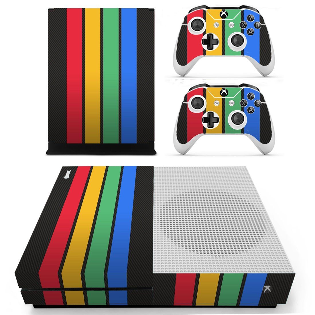 Colorful Columns decal skin sticker for Xbox One S console and controllers