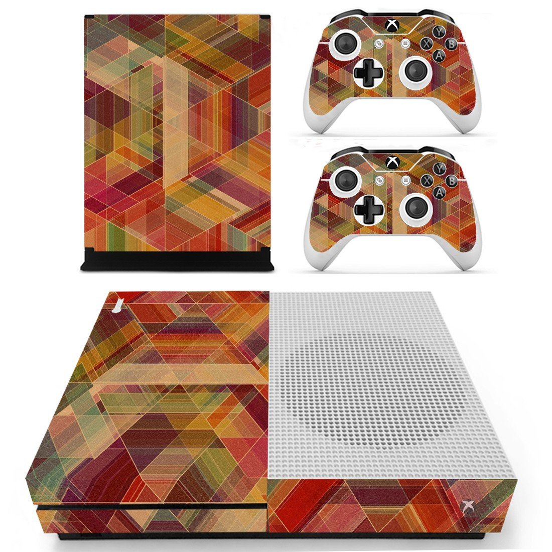 Tech wallpaper decal skin sticker for Xbox One S console and controllers