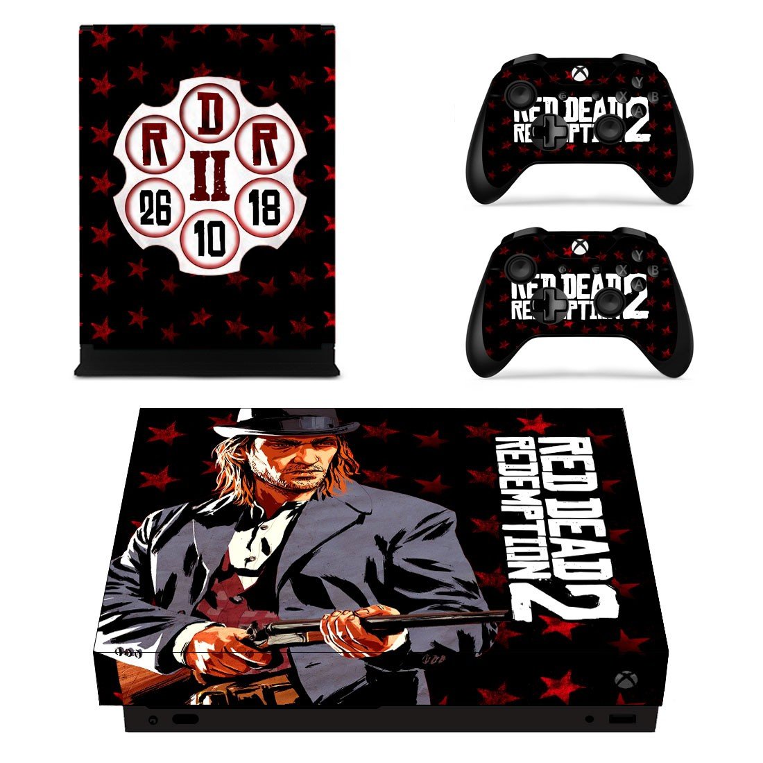 Red Dead Redemption 2 decal skin sticker for Xbox One X console and ...