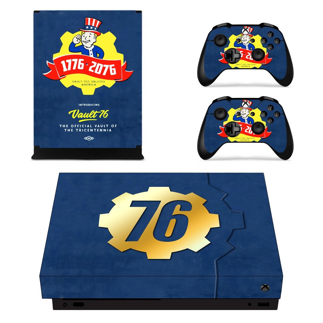 Fallout 76 decal skin sticker for Xbox One X console and controllers