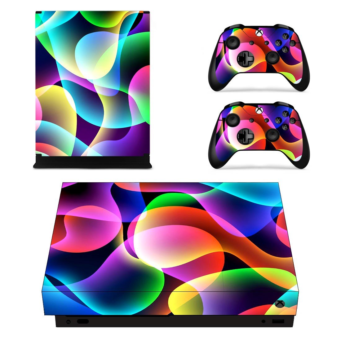 Tech wallpaper decal skin sticker for Xbox One X console and controllers