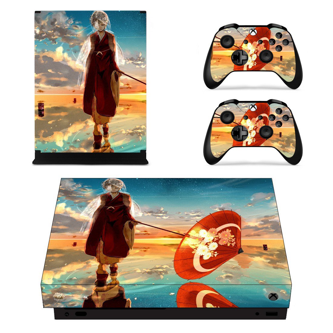 Anime water umbrella decal skin sticker for Xbox One X console and ...