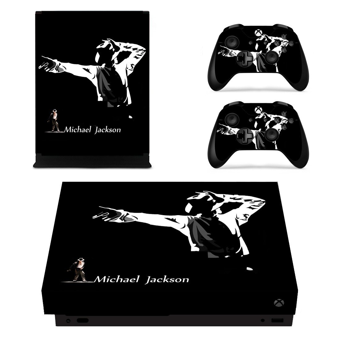 Michael Jackson decal skin sticker for Xbox One X console and controllers