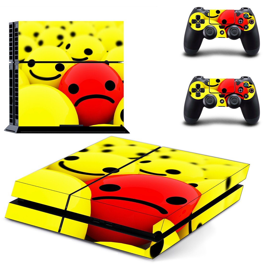 Emoji decal skin sticker for PS4 console and controllers