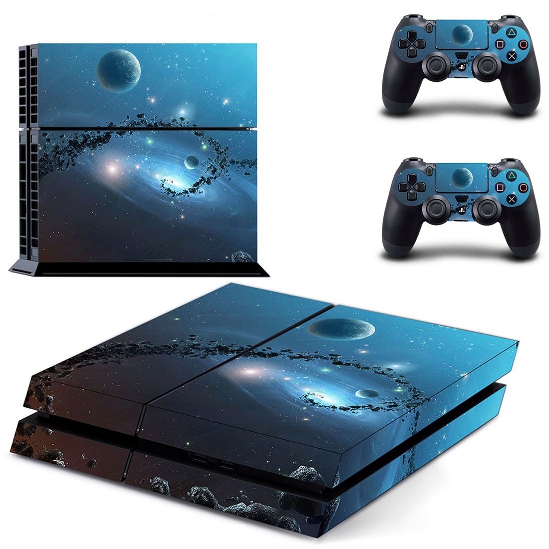 Galaxy Planet decal skin sticker for PS4 console and controllers