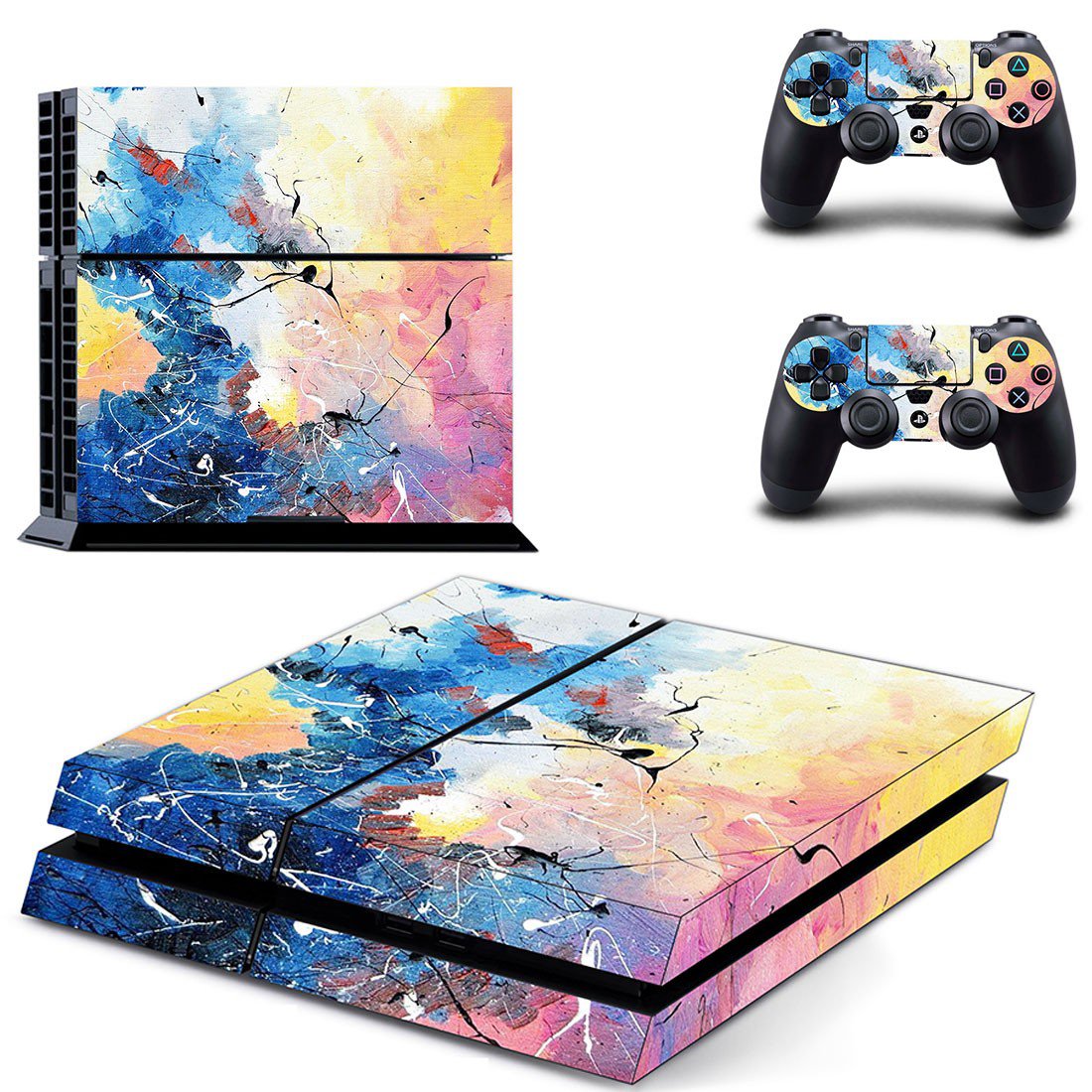Painted Clipart decal skin sticker for PS4 console and controllers