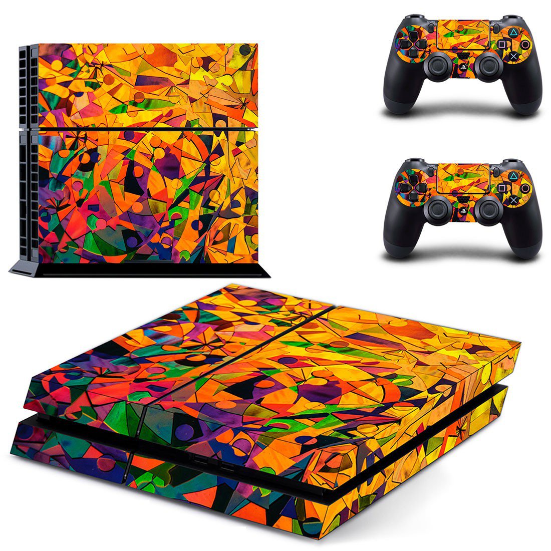 Tech wallpaper decal skin sticker for PS4 console and controllers