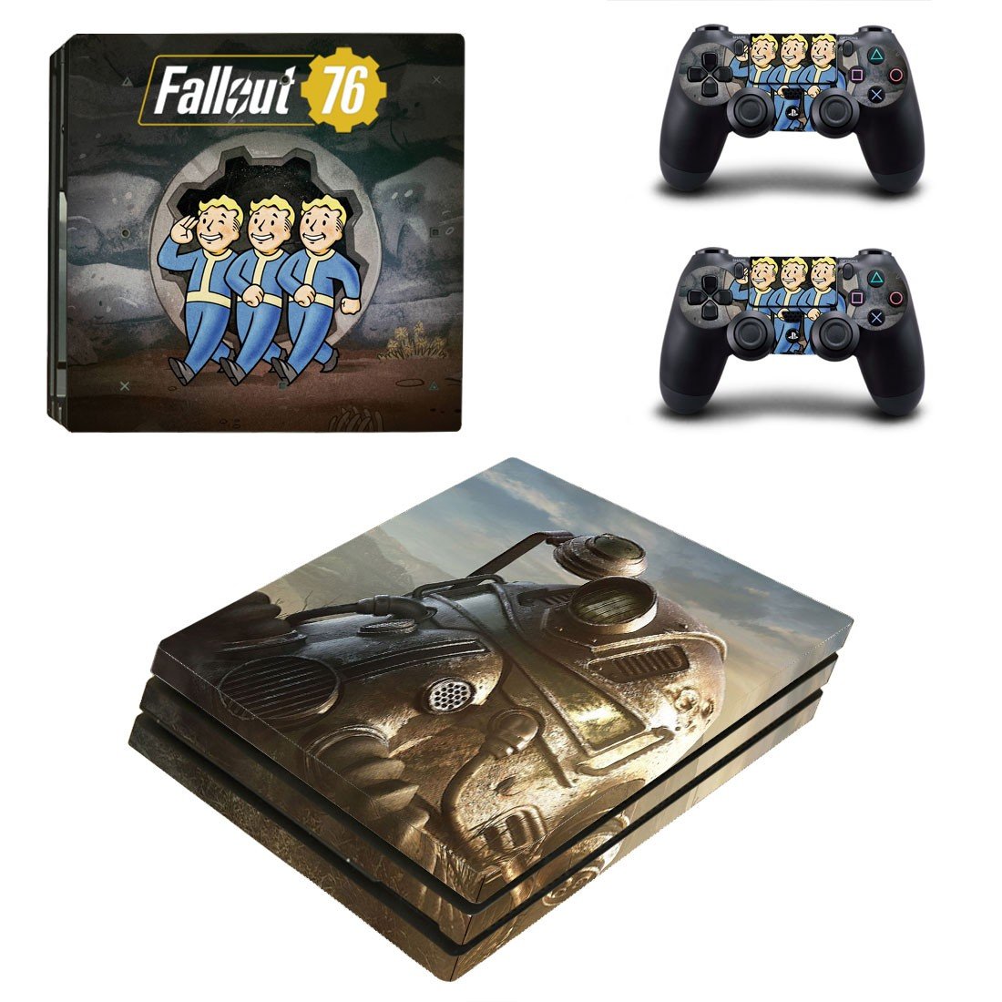 Fallout 76 decal skin sticker for PS4 Pro console and controllers
