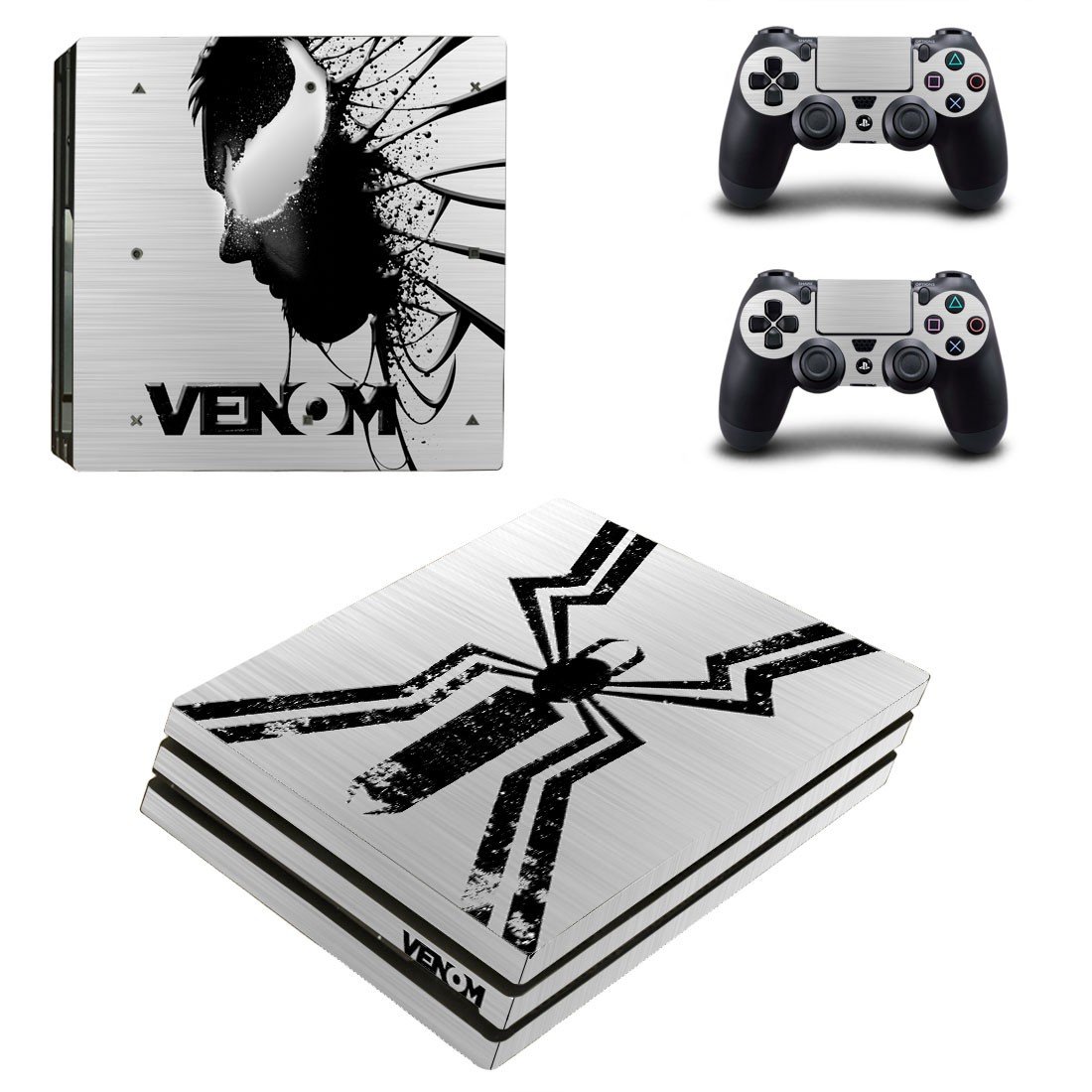 Venom decal skin sticker for PS4 Pro console and controllers